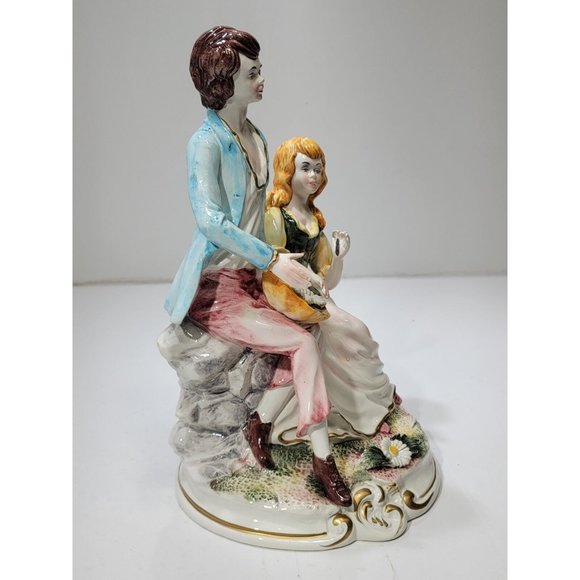Capodimonte | Accents | Victorian Lovers Couple Gentleman Capodimonte Italy Porcelain Figure 4 ...